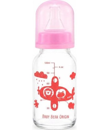 BBO Classic staklena flašica za bebe 120ml Pink 44673GP
