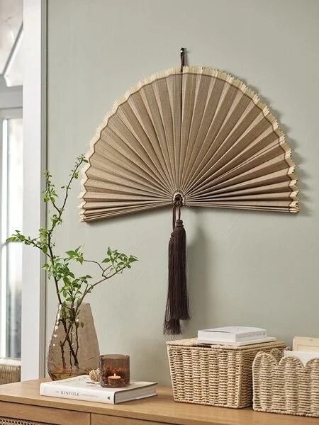 Ukrasni zidni ventilator Š83cm natur