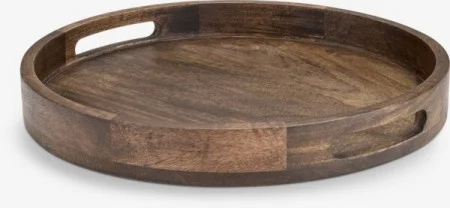 Ukrasni poslužavnik Ø32xV4cm braon