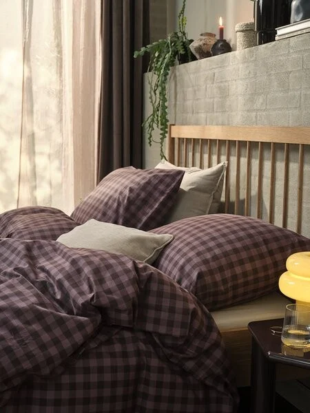 Set posteljine bojeno predivo 140x200 ljubičasta