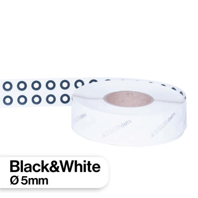 AESUBdots crno-beli markeri za 3D skenere 6000 markera 5mm