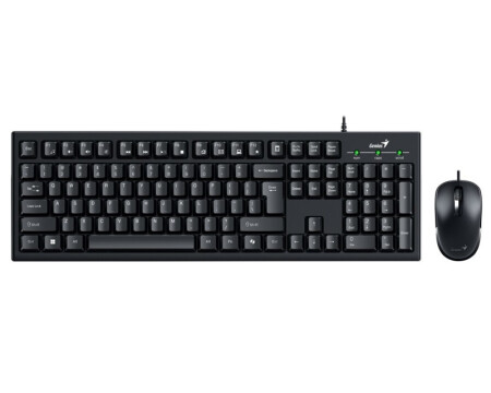GENIUS - KM-100SE USB YU crna tastatura+ USB crni miš