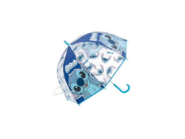 Kišobran L - Cuatrogotas, Disney, Stitch, Transparent, Manual, Dečiji