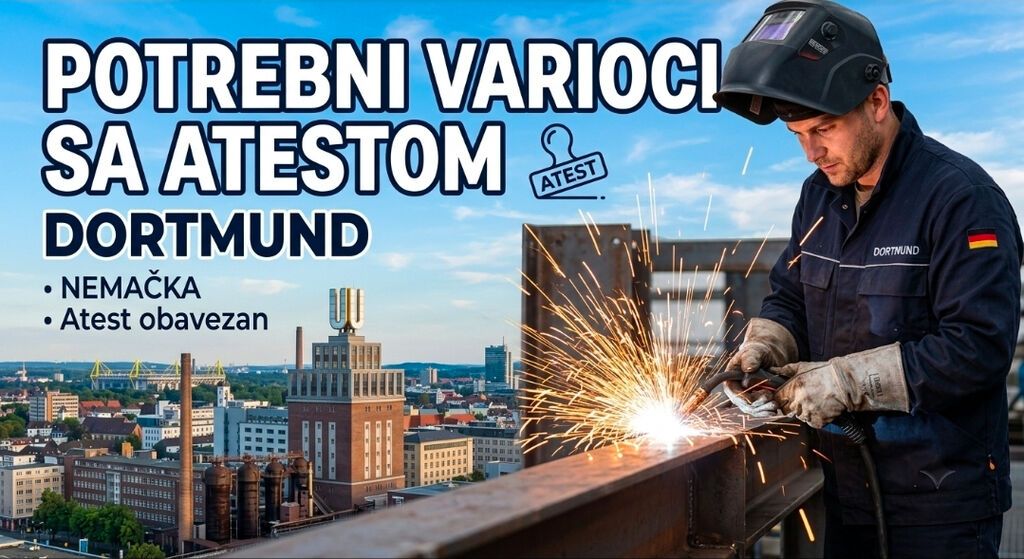 Potrebni varioci sa atestom za dugotrajan i siguran posao u Dortmundu
