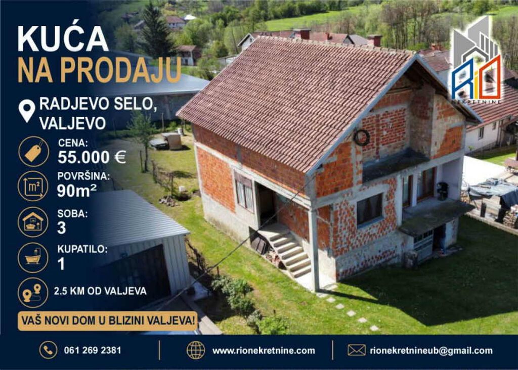 NA PRODAJU! Useljiva kuća u Radjevom selu kod Valjeva! Ukupna površina