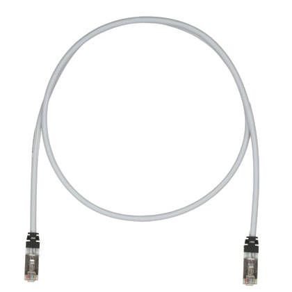 Patch cord Cat6A S/FTP, 26AWG, 5m, LSZH, sivi