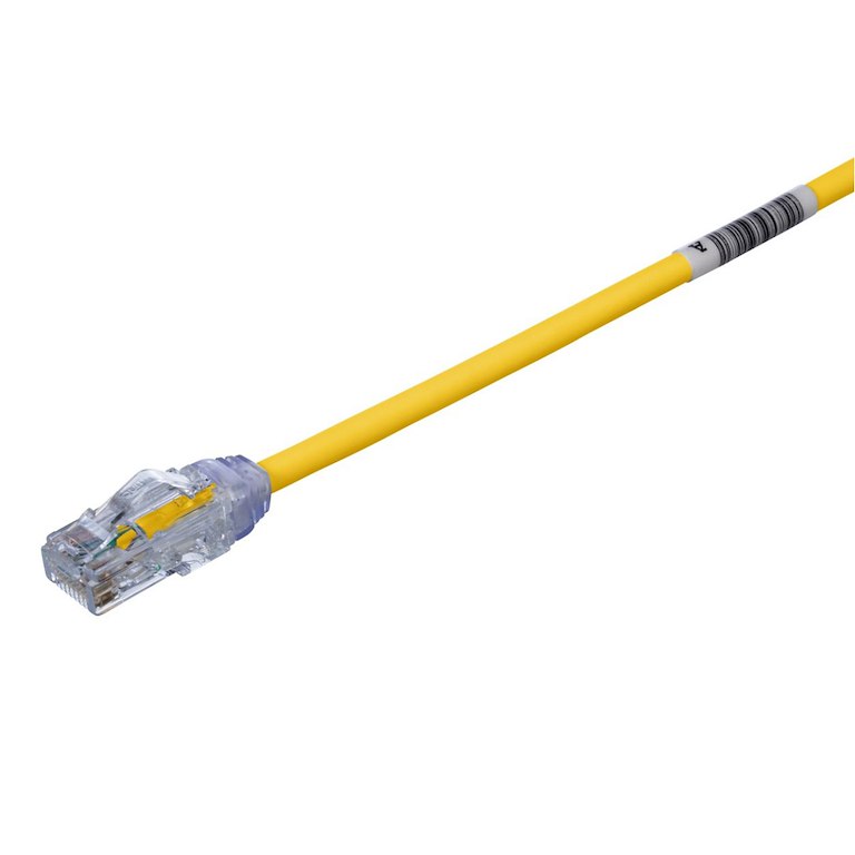 TX6A™10Gig™ U/UTP Patch cord 28AWG, duž.0.2m, LSZH, žuti