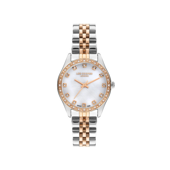 Lee Cooper London LC07818.520 ženski sat Elegant Silver Rose Gold Tone Stainless Steel Mother of Pearl Dial 33mm
