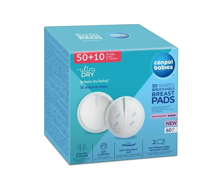CANPOL BABIES TUFERI ZA GRUDI 3D ULTRA UPIJAJUCI - WHITE (60KOM) 1652 (1652)