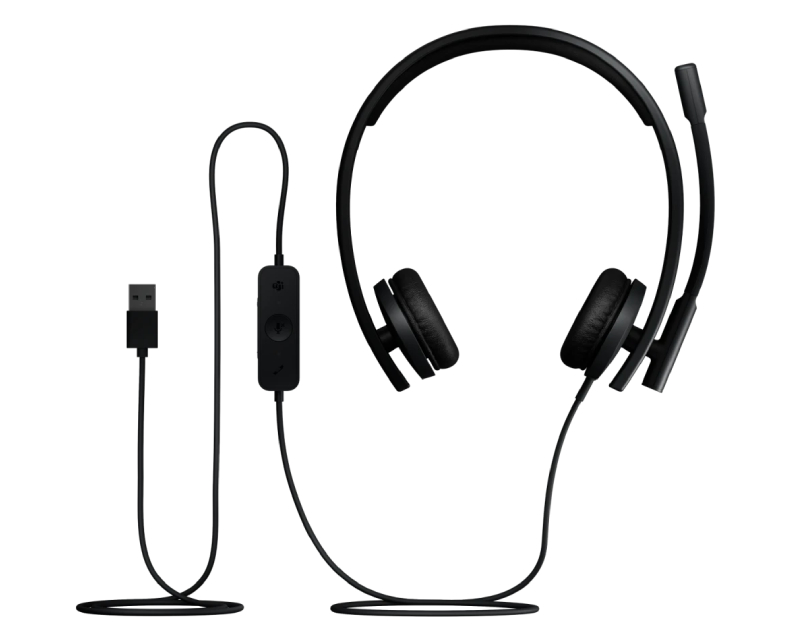 Logitech žične slušalice preko glave USB-A sa mikrofonom (ZVU03703)