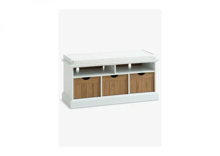 Klupa OLDEKROG 3 fioke bela/hrast 3600339