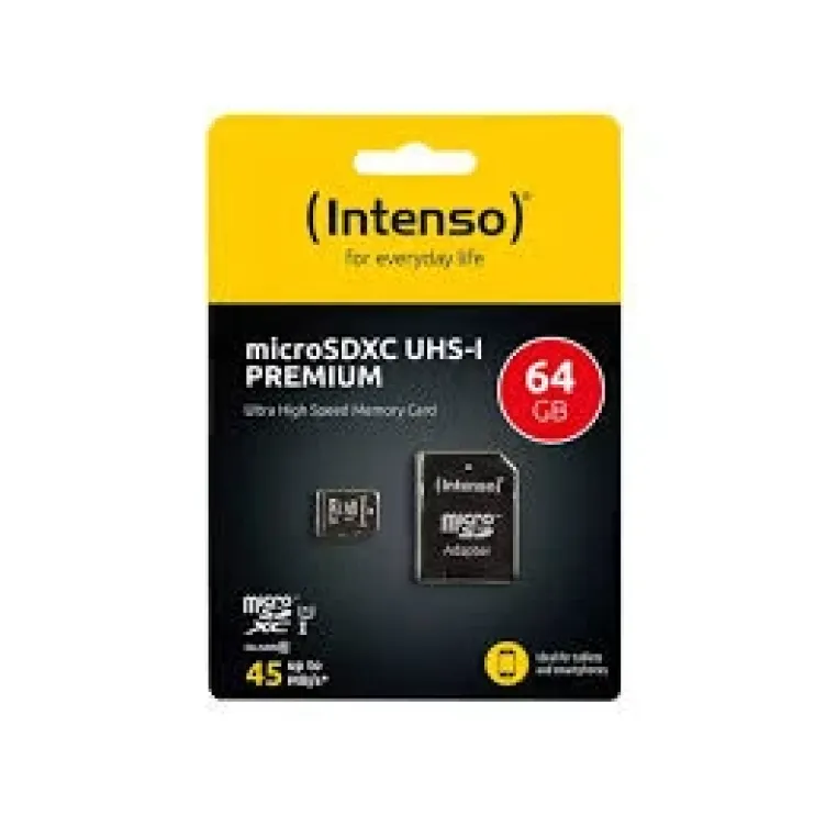 Micro SDXC Intenso 64GB UHS-I Premium 3423490 + adapter