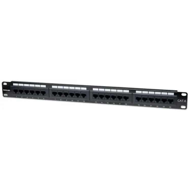Patch panel Manhattan 520959 19"/1U Cat6/24 port