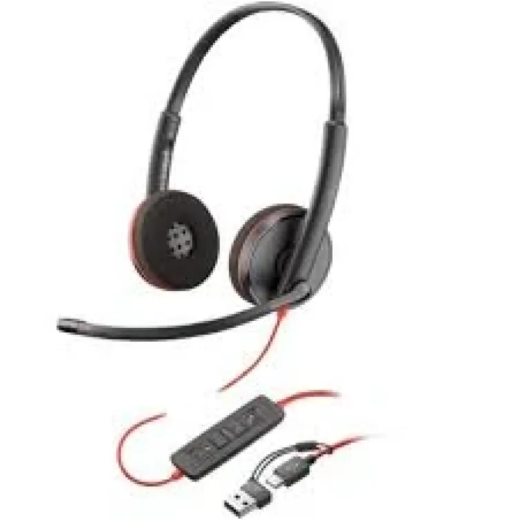 Slušalice žične HP Poly 3225 USB-C+3.5mm Plug+USB-C/A crne 8X229AA