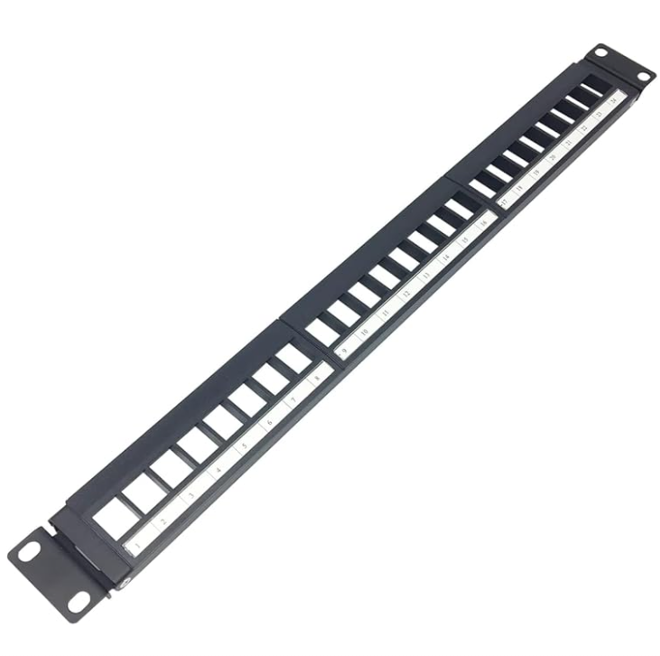 ExeLink Patch Panel cat6 24P 19 1U bez modula, sa uzemljenjem
