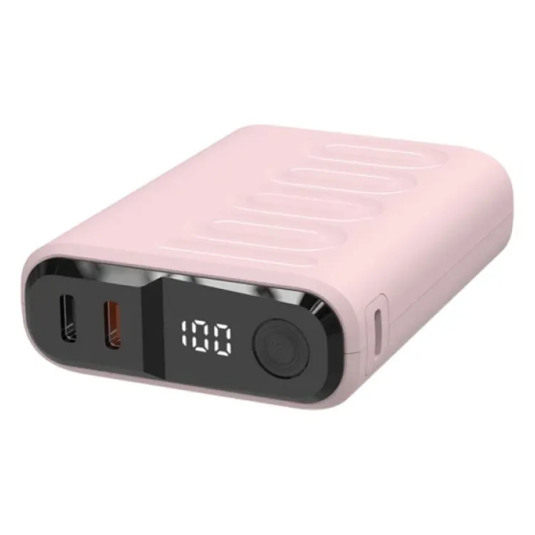 Powerbank RealPower PB-10000C PD+ mit 3xType-C,Rose