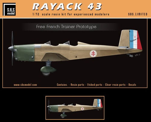 NEW! SBS Model 704X Rayack 43 - Free French Trainer Prototype