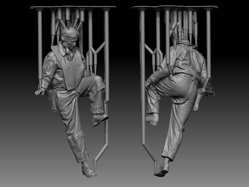 NEW! Legend LA7218 US WW2 Navy Pilot Boarding (1 Figure / 3D-Printed)