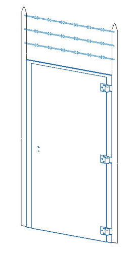 NEW! Minor 489008 Small Metalic Door