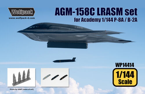 NEW! Wolfpack Design WP14414 AGM-158C LRASM Set - for Academy P-8 A and B-2 A Kits (3D-Printed)