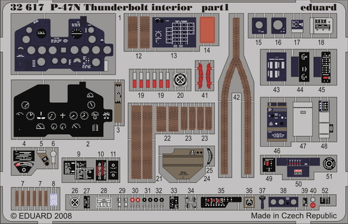 DISCONTINUED Eduard 32617 P-47N interior S.A. TRUMPETER