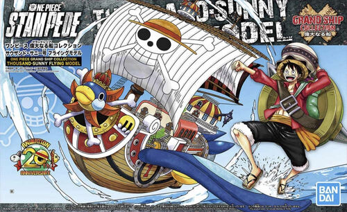 Bandai 57794 One Piece Stampede Grand Ship Collection - Thousand Sunny Flying Model