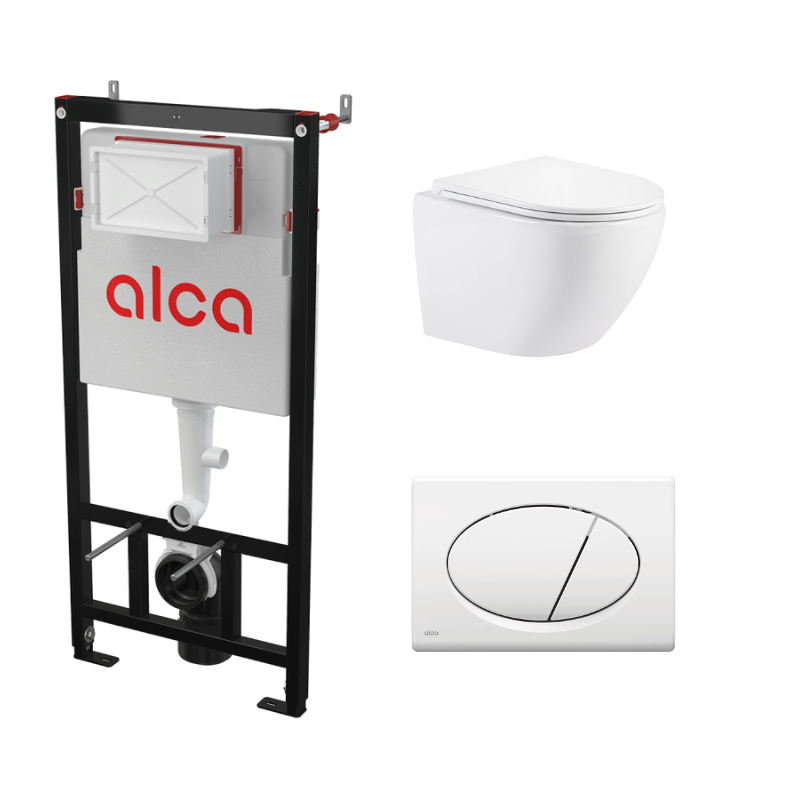Alca Plast AM101/1120 vodokotlić sa Nica WC šoljom i belom tipkom
