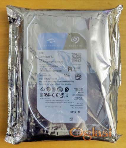 NOV SEAGATE SkyHawk AI 8TB, ST8000VE001, Surveillance