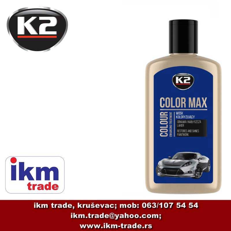 K2 COLOR MAX BLUE – plavi vosak za poliranje automobila 250ml