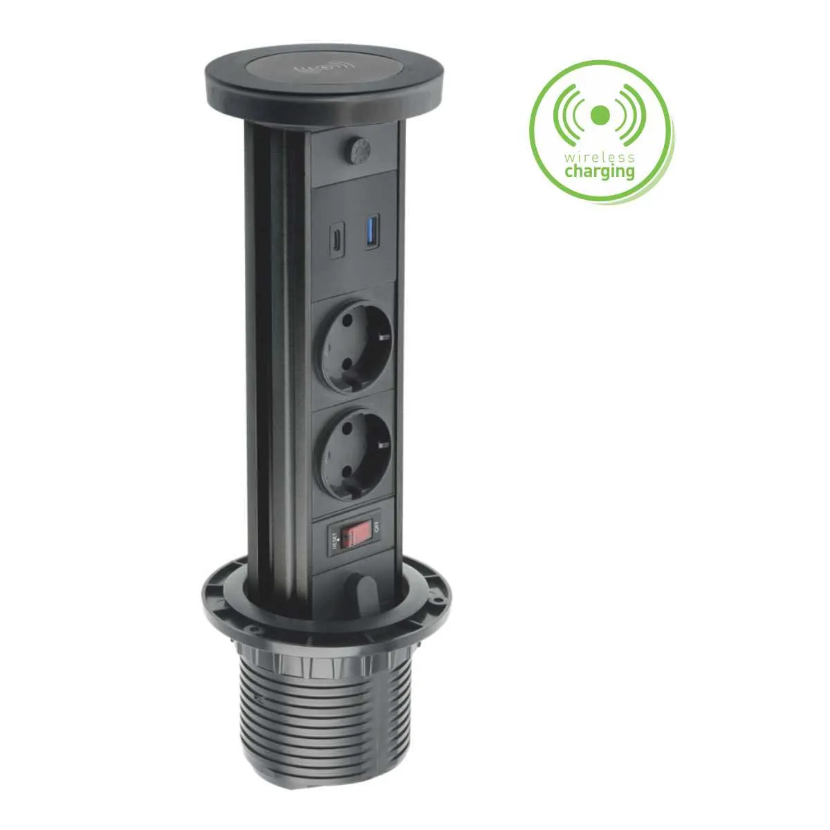 OU utič.CAMINO 2x,usb,WIFI crn