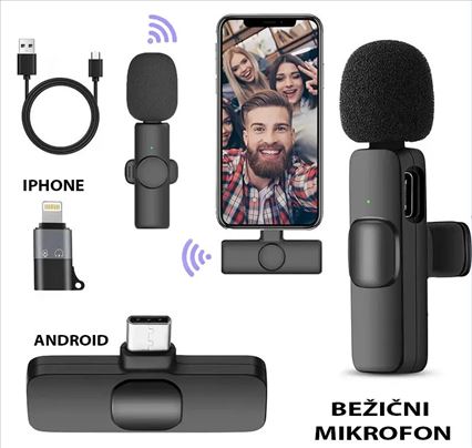 Bežični mikrofon za telefon Android i Iphone