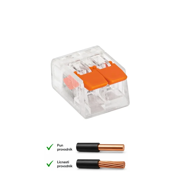 BEZVIJAČNA SPOJNICA-KLEMA 2P 0.2-2.5MM2 450V/32A