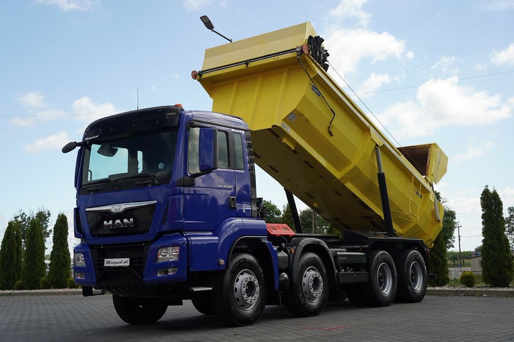 MAN TGS 35.460 / 8x4 / REAR TIPPER / HYDRAULIC FLAP / NAVI / AUTOMAT kiper