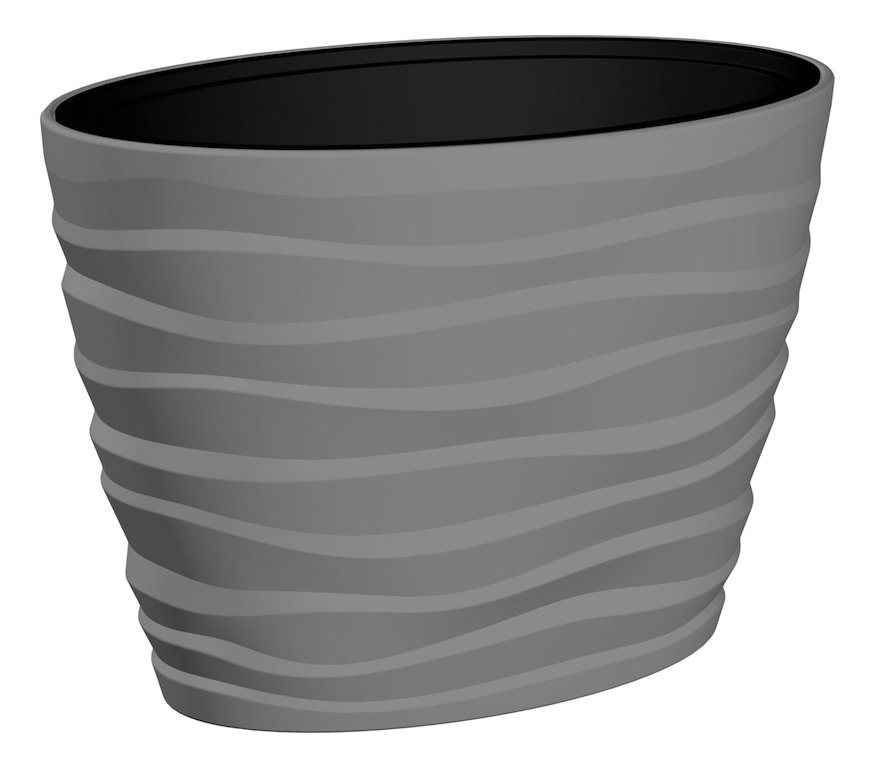 GARDINO ovalna saksija BORA 60X39Xh58cm sivaID: EK000872159