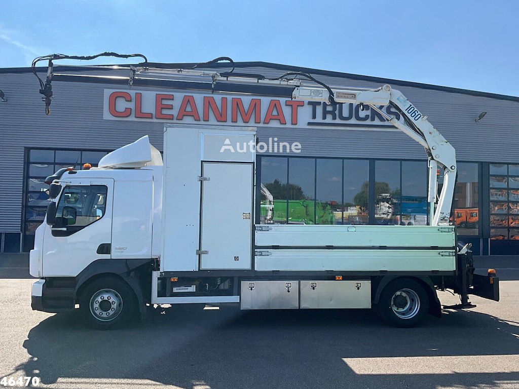 Volvo FL 280 Euro 5 HMF 10 Tonmeter laadkraan kamion s ravnom platformom