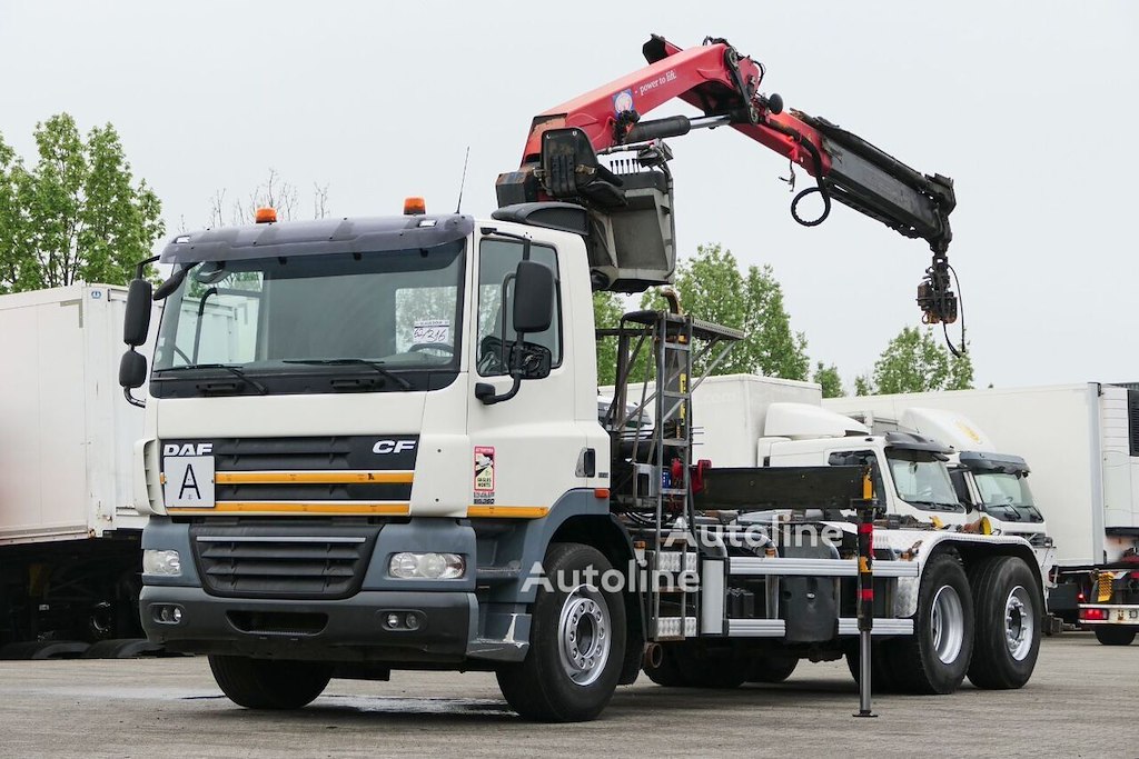DAF CF 85.360 Hook Lift Truck / Crane / Lift & Steering Axle kamion rol kiper