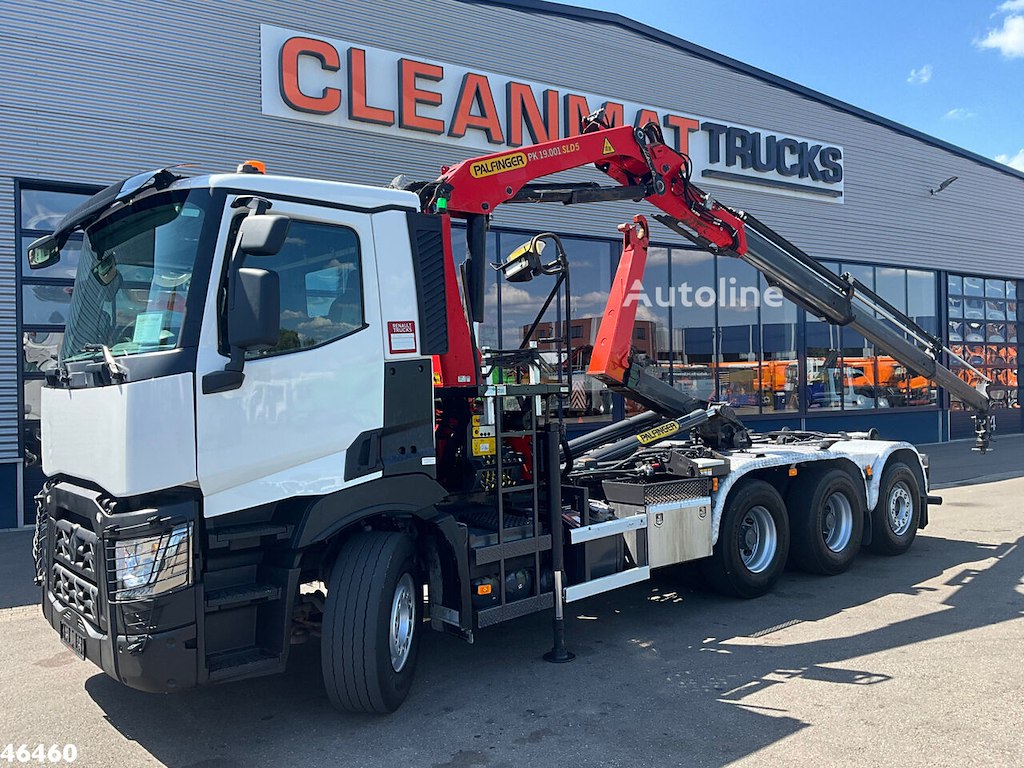 Renault C 460 Euro 6 8x4 Palfinger 19 Tonmeter laadkraan kamion rol kiper