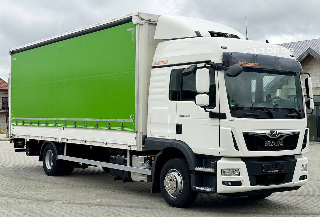 MAN TGM 15.290 / FIRANKA / WINDA / 18 EUROPALET / EURO 6 / DWA ŁÓŻKA kamion sa klizna zavesa cerada