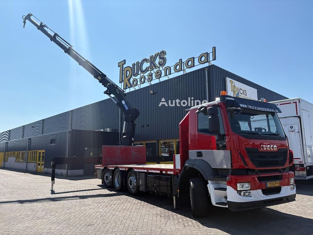 IVECO Stralis 360 + HMF 4020 K5 + EURO 6 + JIB PREPARED + 8X2 + REMOTE kamion platforma