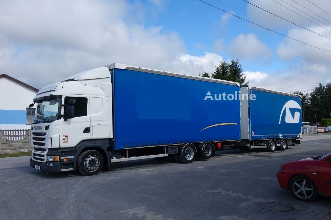 Scania R440 PDE / TANDEM / ZESTAW PRZESTRZENNY 120m3 / kamion s ceradom + prikolica sa ceradom