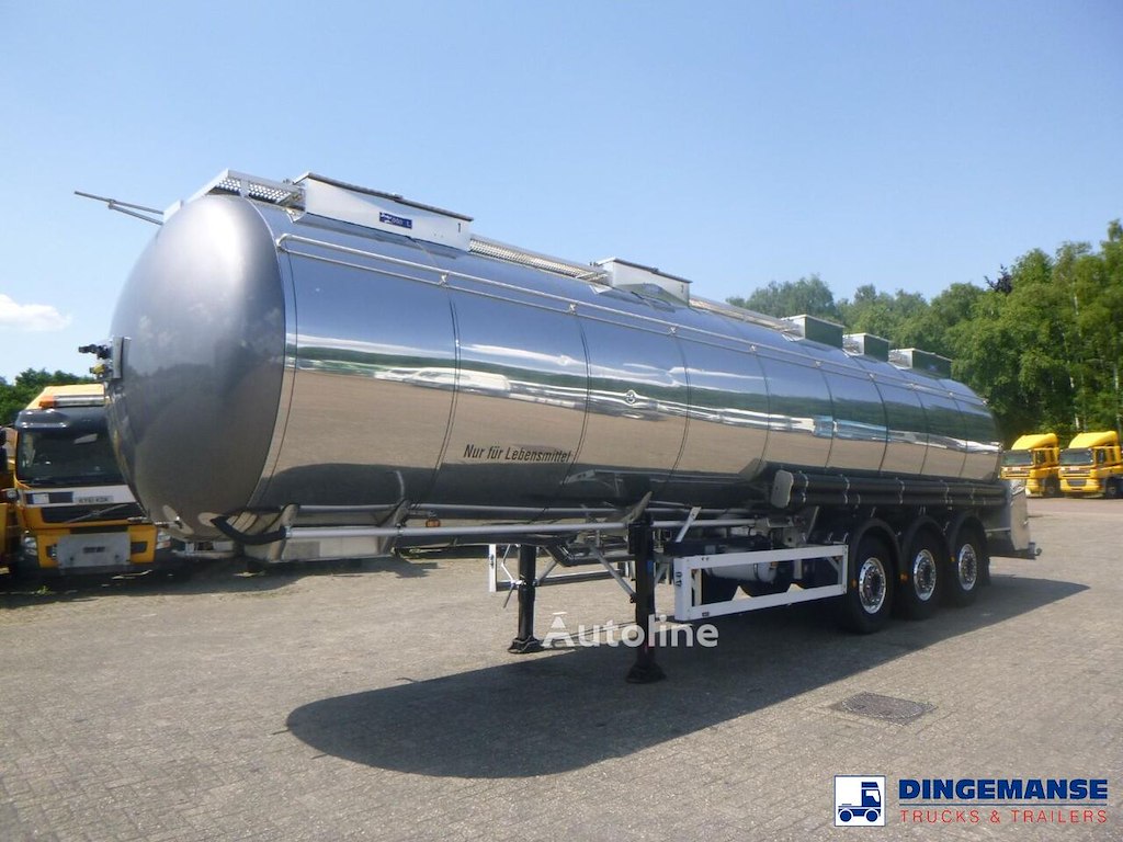Feldbinder Food tank inox 39 m3 / 3 comp cisterna za prevoz hrane
