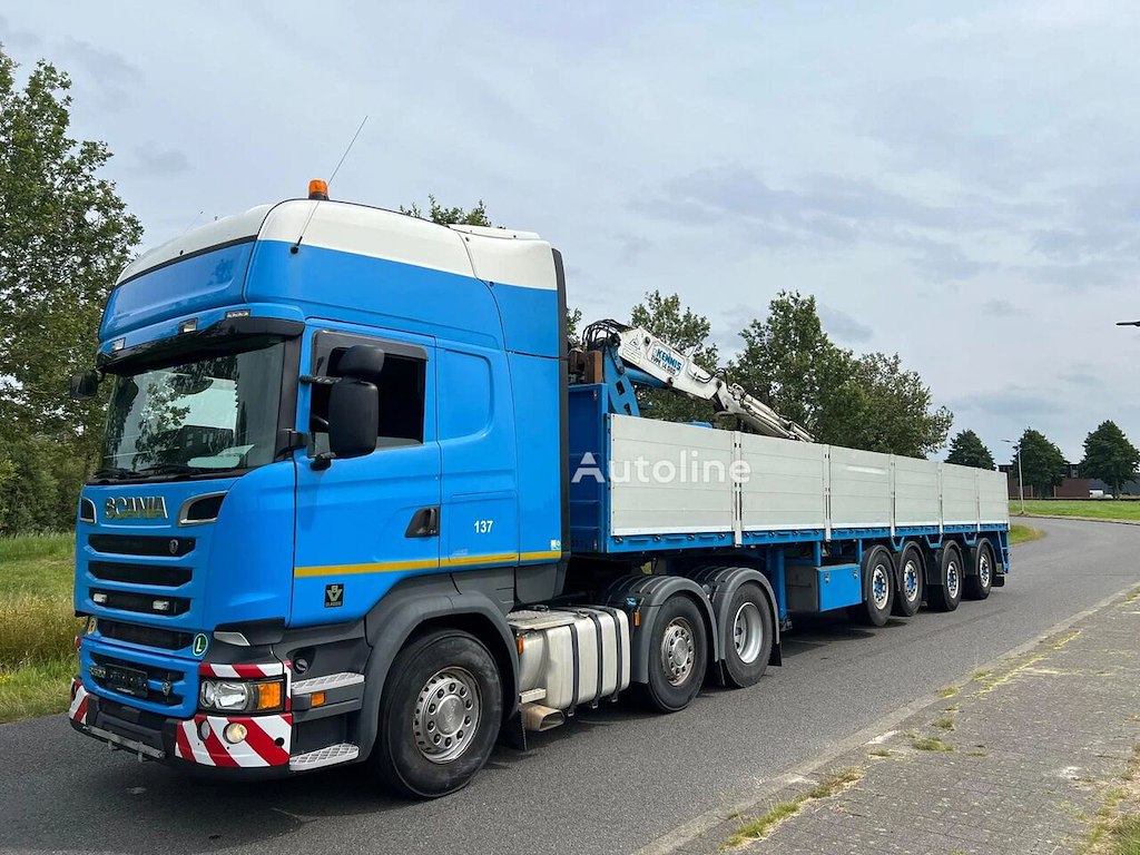 Pacton TTD454 + Kennis R-14/6.00 Crane poluprikolica sa ravnom platformom