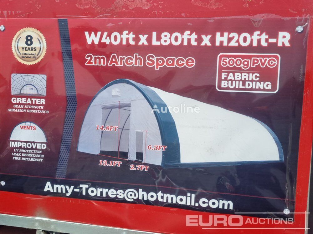 Prodaje se 2026 40' x 80' x 20' Storage Shelter (2 Boxes) (Cannot Be Recons kontejner 40 stopa na aukciji