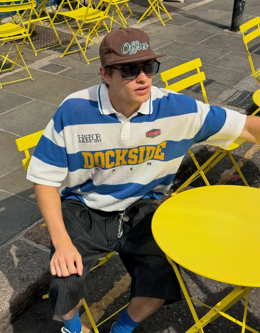 POLO MAJICA OD MREŽASTE TKANINE SA NAŠIVCIMA