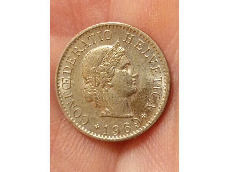 5 rappen 1969g. Svajcarska