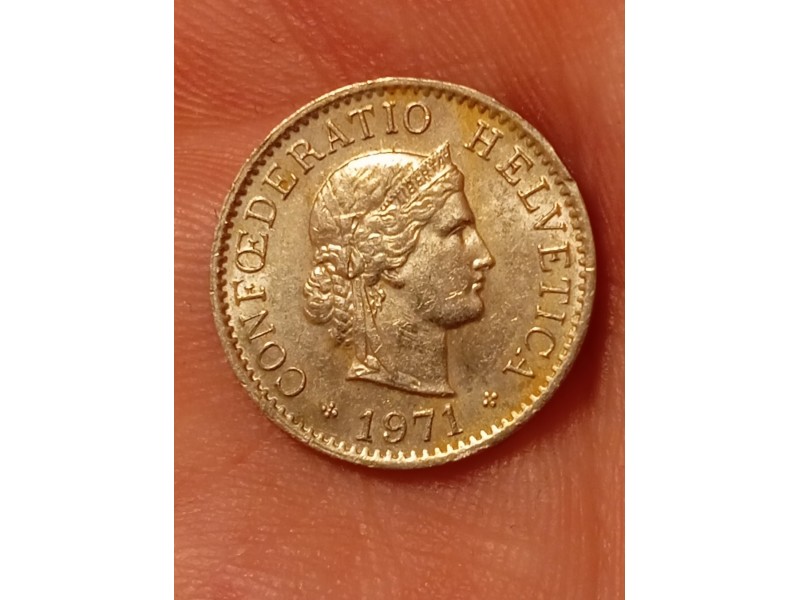 5 rappen 1971g. Svajcarska