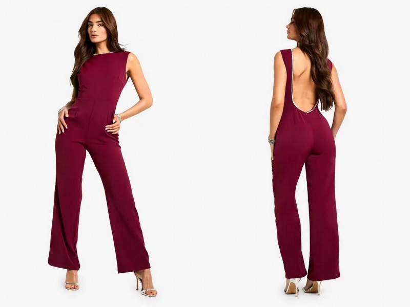***BooHoo wide leg kombinezon sa dekoracijom***novo***
