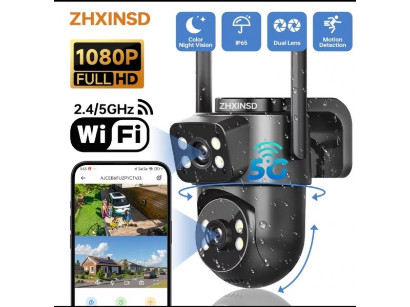 WiFi kamera ZHXINSD sa dva sočiva 1080p - NOVA