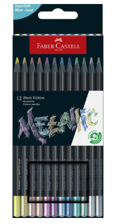 DRVENE BOJICE BLACK EDITION FABER CASTELL METALLIC 1/12
