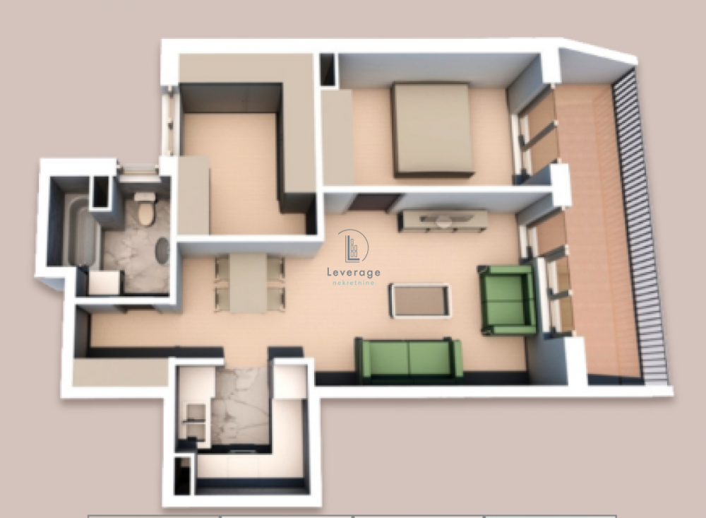 Dvosoban stan na prodaju, 65m2, 206.420€